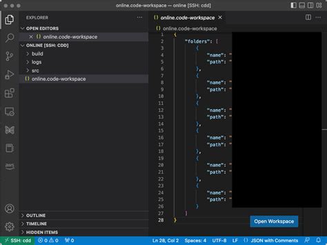 Visual Studio Code How Do I Directly Open A Remote Vscode Workspace Using The Command Line