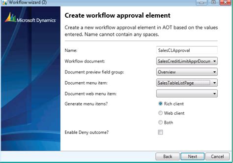Microsoft Dynamics Ax365 Creating A Workflow Approval