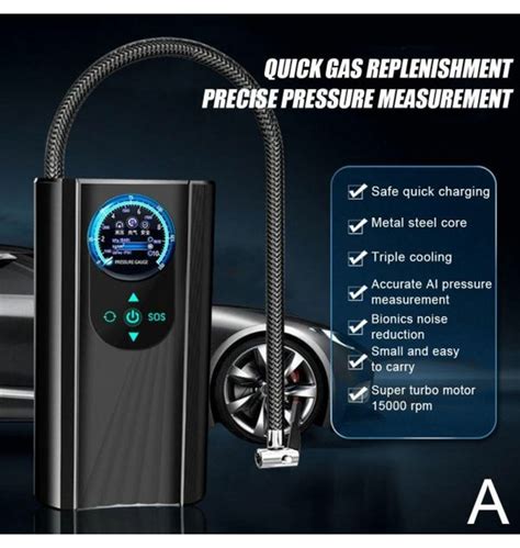 자동차 공기 압축기 12v 150psi 전기 타이어 팽창기 펌프 Led 램프 오토바이 자전거 무선 휴대용 티몬