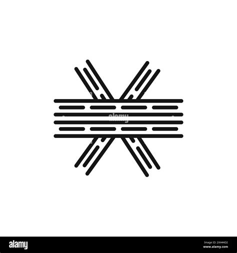 Multi Level Junction Icon Logo Sign Vector Outline In Black And White