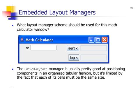 Ppt Chapter 17 Gui Programming Component Layout Additional Gui Components Powerpoint