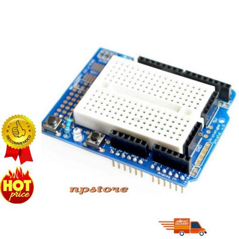 🔥ready Stock 💥uno Proto Shield Prototype Expansion Board With Syb 170 Mini Breadboard Shopee