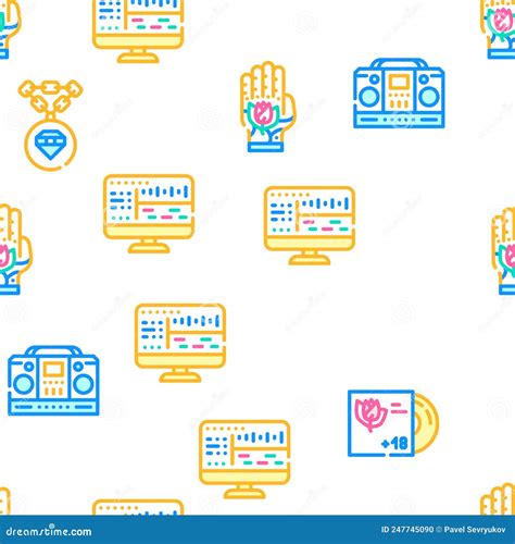 Hip Hop And Rap Music Vector Seamless Pattern Stock Vector Hip Hop And Rap Music Vector Seamless Pattern Stock Vector