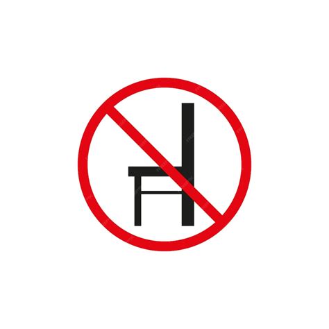 Premium Vector No Sitting Allowed Sign Vector Icon Prohibition Symbol