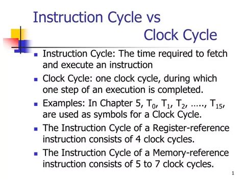 ppt instruction cycle vs clock cycle powerpoint presentation free