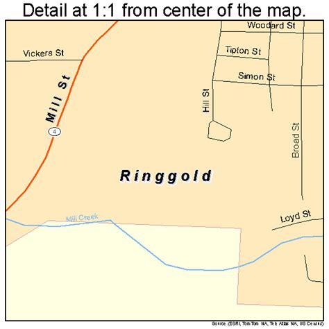 Ringgold Louisiana Street Map 2264905