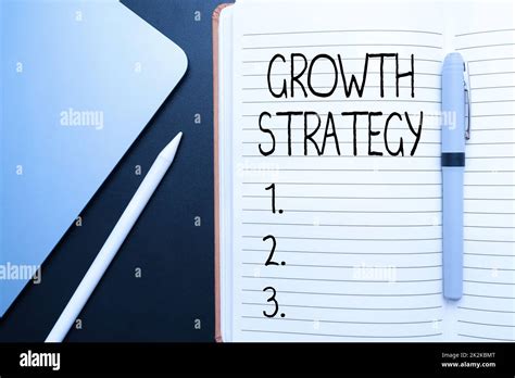 Handwriting Text Growth Strategy Concept Meaning Strategy Aimed At