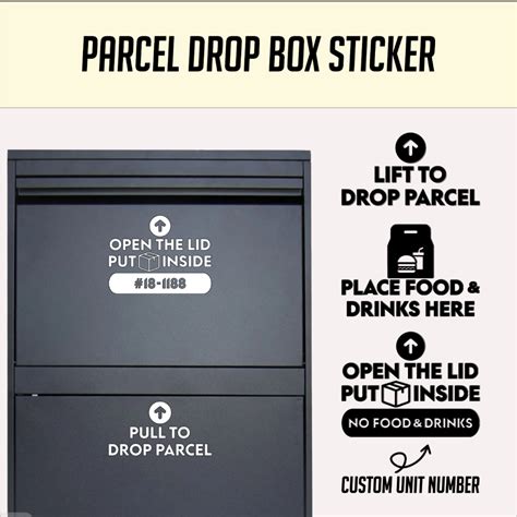 [sg] Parcel Drop Box Sticker Signage Sign Package Mail Leave Parcel
