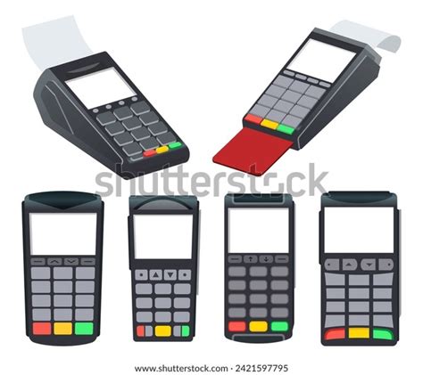 Payment Pos Terminal Set Nfc Payment Stock Vector Royalty Free 2421597795 Shutterstock
