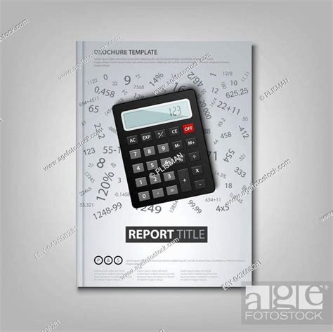 Brochures Book Or Flyer With Calculator And Numbers On Background