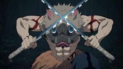Inosuke Hashibira Hd Wallpaper Fierce Demon Slayer Action Shot