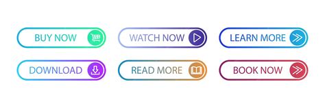 Premium Vector Gradient Web Buttons For App Design Website Template Icon Set