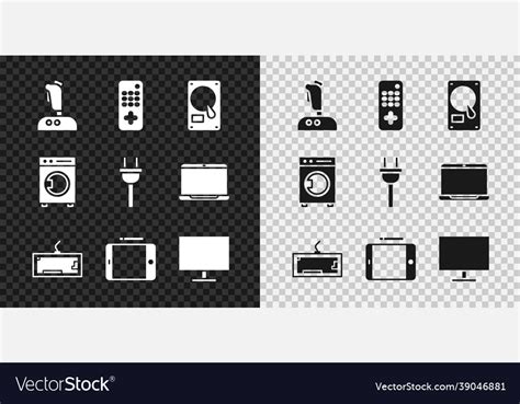 Set Joystick For Arcade Machine Remote Control Vector Image
