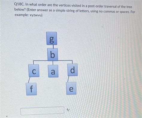 Solved Q18c In What Order Are The Vertices Visited In A