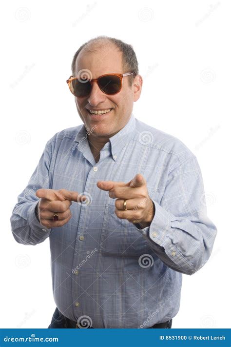 Smiling Man With Fingers Pointing To Viewer Stock Photo Image 8531900