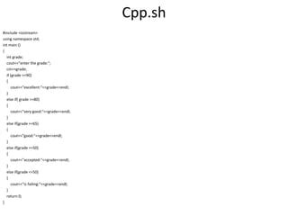 C If Else Ppt