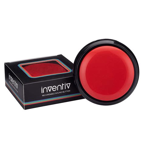 30 Second Red Custom Recordable Talking Button Inventiv Products