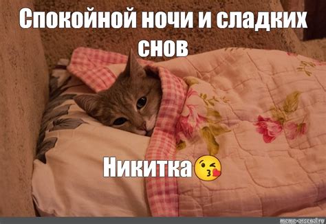 Комикс мем Спокойной ночи и сладких снов Никитка😘 Комиксы Meme