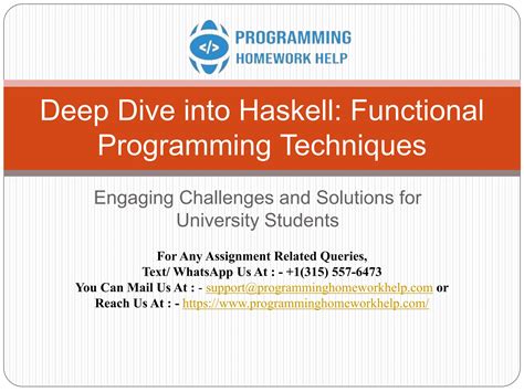 Solving Haskell Assignment Engaging Challenges And Solutions For
