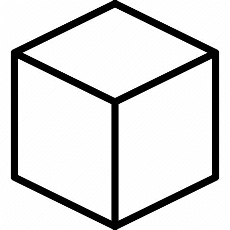3d Cube Dimensional Hexahedron Shape Square Three Icon Download