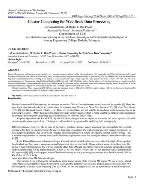 Cluster Computing For Web Scale Data Processing Pdf
