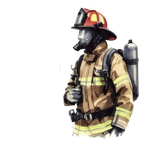 A Fireman Wearing A Fireman Uniform And Fireman Uniform Premium Ai Generated Image