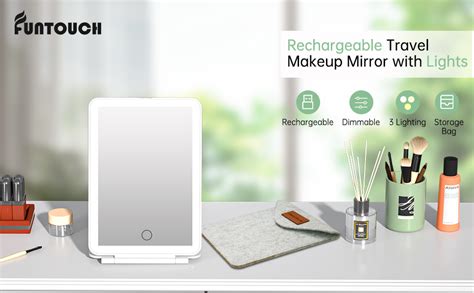 Funtouch Rechargeable Travel Makeup Vanity Mirror With 72