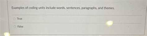 Solved Examples Of Coding Units Include Words Sentences