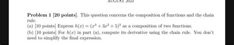 Solved Problem 1 20 Points This Question Concerns The