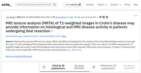 Mri Texture Analysis Mrta Of T2 Weighted Images In Crohns Disease May Provide Information On