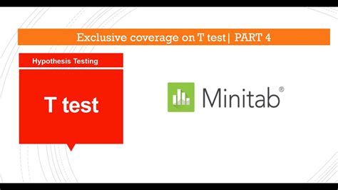 T Test Hypothesis Testing In Minitab Statistics Minitab Freesamples Part 4 Youtube