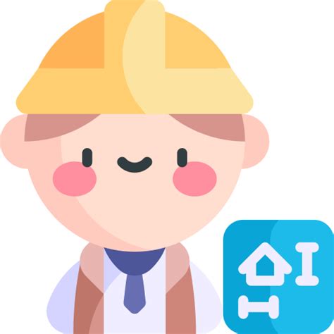 Architect Kawaii Flat Icon