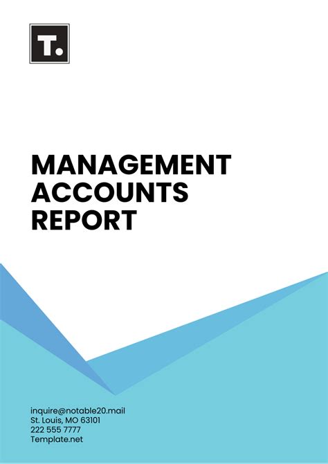 Free Management Account Report Template To Edit Online