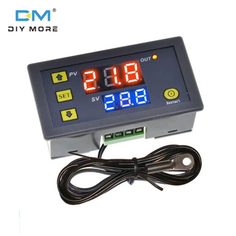 Diymore Dc5v 12v 24v Electronic Temperature Controller Heating Cooling Thermostat Control Switch