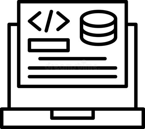 backend development vector icon design stock illustration