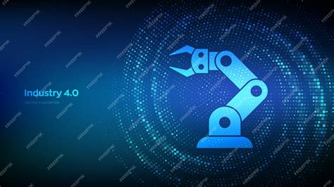 Premium Vector Smart Industry 40 Background Factory Automation Autonomous Industrial