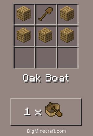 How To Make An Oak Boat In Minecraft