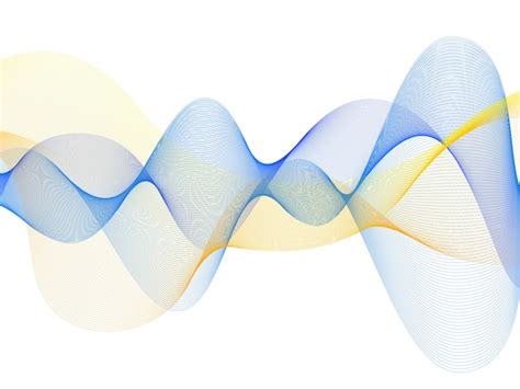 노란색과 파란색 파도 추상적인 배경 프리미엄 벡터