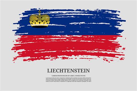 브러시 스트로크 효과와 정보 텍스트 포스터 벡터와 리히텐슈타인 국기 0명에 대한 스톡 벡터 아트 및 기타 이미지 0명 공휴일 국가 지리적 지역 Istock