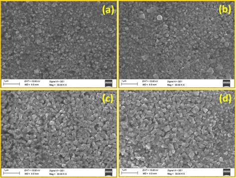 SEM Micrographs Of A CuO B CuO Ni 1 C CuO Co 1 And D