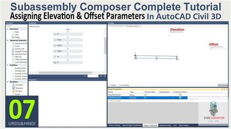 Subassembly Composer Pt07 Assigning Elevation And Offset Target