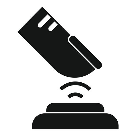 Finger Authentication Icon Simple Style 14617032 Vector Art At Vecteezy