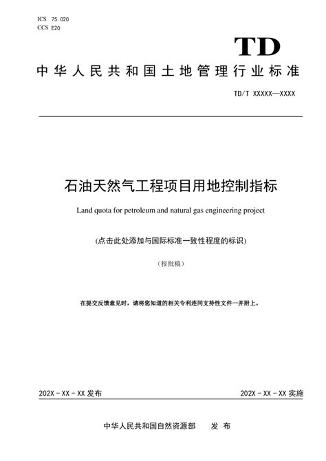 石油天然气工程项目用地控制指标报批稿 pdf 国土人