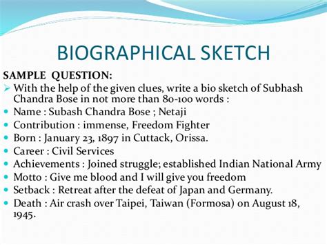 How To Write A Biographical Sketch At Explore Collection Of How To Write A