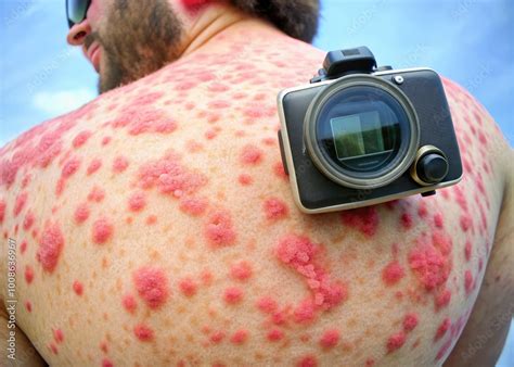 Pityriasis Rosea Skin Condition Close Up With Rash Patterns On Human Skin For Medical Use And