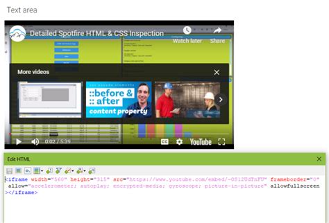 How To Add Video To Spotfire Text Areas The Analytics Corner