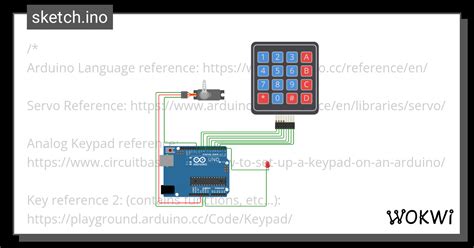 Learn Keypad Servo Wokwi ESP32 STM32 Arduino Simulator