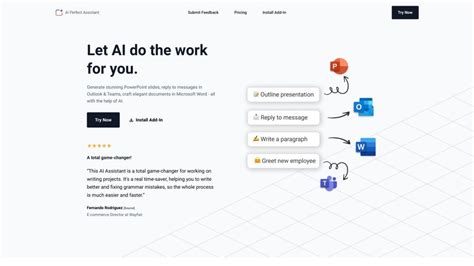 Ai Perfect Assistant Gpt For Office365 Reviews Details Pricing Core Features Use Cases Ai