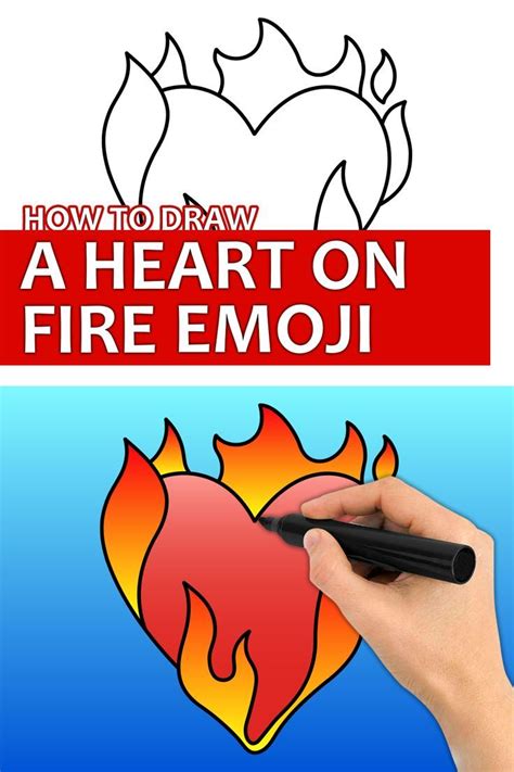 How To Draw Heart On Fire