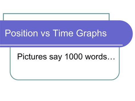 Position Vs Time Graphs Pptx